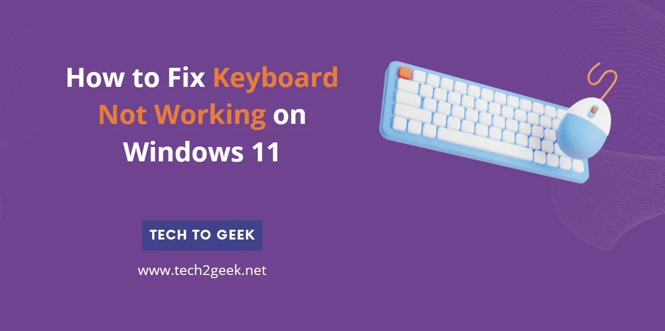 How to Fix Keyboard Not Working on Windows 11 - Tech2Geek