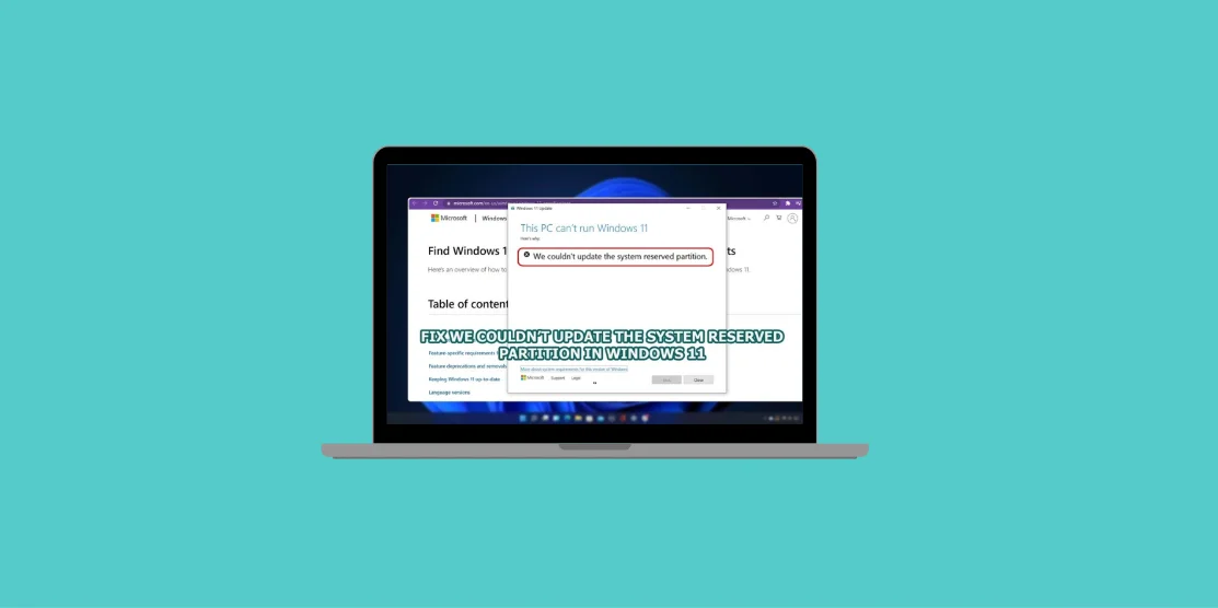 How to Fix the ‘We Couldn’t Update the System Reserved Partition’ Error ...
